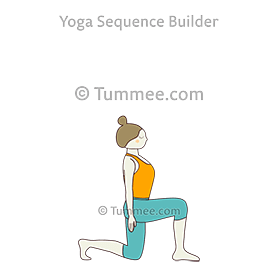 Low Lunge Pose Hands Behind Head (Anjaneyasana Hasta Sirsa) Variations ...