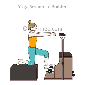 90 graders lav utfall poseboks pilatesstol (90 graders Anjaneyasana ...