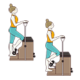 Standing Crossover Leg Pump Exercise Pilates Chair Yoga | Yoga ...