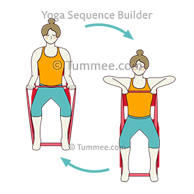 Arms Lateral Raise Resistance Band Exercise Seated Chair Variations ...