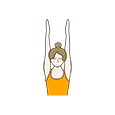 Arms Raised Overhead Palms Front Close Up Yoga (Uttana Hasta Palms ...