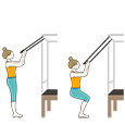 Single Leg Assisted Squats Trapeze Table Yoga| Yoga Sequences, Benefits ...