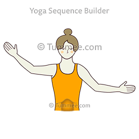 Assymetrical Arms Out Abdominal Lock Close Up Yoga(Assymetrical Hasta ...