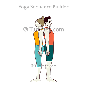 Back To Back Mountain Pose Partner (Prshtha To Prshtha Tadasana Partner ...