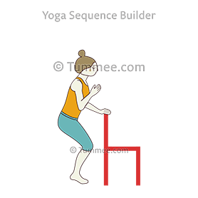 Balance Chair Pose Chair Support Balance (Utkatasana Chair Salamba ...