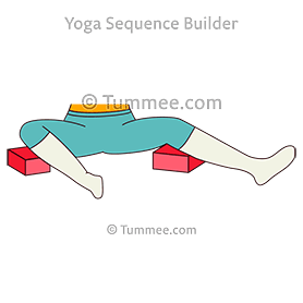 Easy Side Reclining Pose Abdomen Block Yoga (Sahaja Vishnuasana Abdomen ...