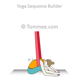 Bound Angle Pose Forward Bend Chest Aerial (Baddha Konasana Uttanasana ...