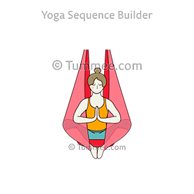 Bound Angle Pose Prayer Hands Elbows Knees Aerial (Baddha Konasana ...