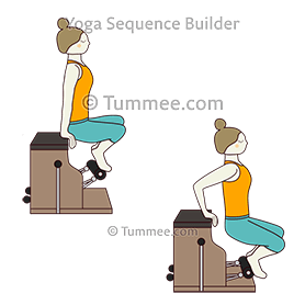 Bound Angle Pose Seated Pilates Chair Tricep Exercise (Baddha Konasana ...