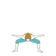 Goddess Pose Prayer Hands Above Head Yoga (Utkata Konasana Utthita ...