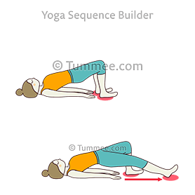 Bridge Pose Hamstring Curls Exercise Feet Sliders (Setubandha ...