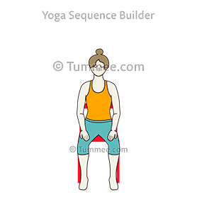 Chair Mountain Pose Palms Up Yoga(Chair Tadasana Karatala Upari)| Yoga ...