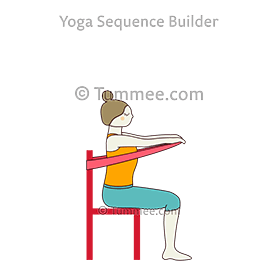 Leg Press Resistance Band Exercise Seated Chair Yoga| Yoga Sequences ...