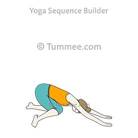 Child Pose Cow Face Legs Hips Up (Balasana Pada Gomukhasana Kati Upari ...