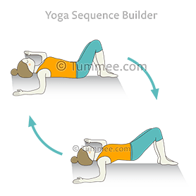 Constructive Rest Pose Hands Under Head Hips Raised Flow Yoga(Savasana ...