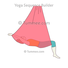 Corpse Pose Aerial Legs Hanging Yoga (Savasana Aerial Pada Hanging ...