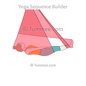 Head To Knee Pose Inside Aerial (Janu Sirsasana Inside Aerial) Relaxing ...