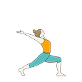 Crescent High Lunge Pose Arms Chest Open Yoga (Ashta Chandrasana Hasta ...