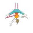 Crossback Inverted Straddle Pose Aerial Yoga (Crossback Viparita ...