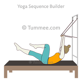 Crunch Exercise One Knee Chest Pilates Reformer Tower Levelup-Poses ...