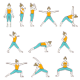 Dancing Warrior Sequence Iii Yoga (Nritya Virabhadrasana Vinyasa Iii ...