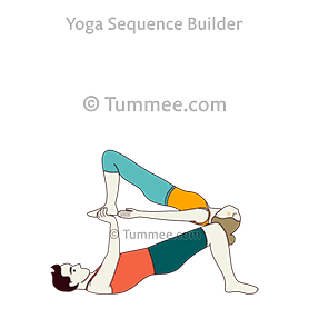 Variations de la posture du pont double (Double Setubandha Sarvangasana ...