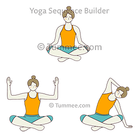 Easy Pose Cactus Arms Side Bend Flow (Parsva Sukhasana Cactus Hasta ...