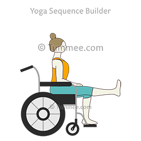 Easy Pose Seated Wheelchair One Leg Raised (Sukhasana Upavishta ...