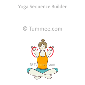 Easy Pose Shoulder Rolls Arms Extended Forward (Sukhasana Skandha Rolls ...