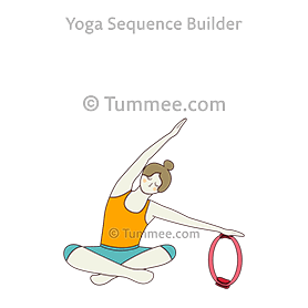 Easy Pose Side Bend Hand Pilates Ring (Parsva Sukhasana Hasta Pilates ...