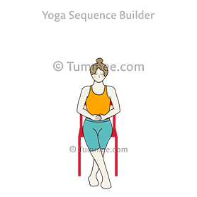 Easy Seated Pose Chair Hands Belly Yoga (Sukhasana Chair Hasta Belly ...