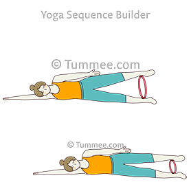 Easy Side Reclining Pose Legs Pilates Ring Flow (Anantasana Pada ...