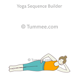 Easy Side Reclining Pose One Hand Head One Hand Hip (Vishnus Couch On ...