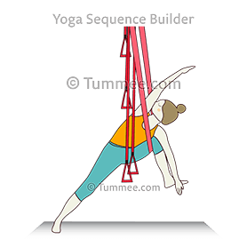 Extended Side Angle Pose Hip Hanged Trapeze Aerial (Utthita ...