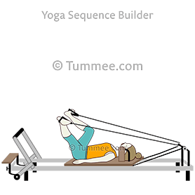 Ejercicio de piernas de Peter Pan con pies en correas, Pilates ...