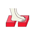 Calf Stretch Pose Block Wedge Close Up Titles | Tummee.com