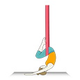 Headstand Pose Variation Knees Bent Hips Aerial (Salamba Sirsasana ...