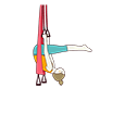 Plough Pose Legs Up Trapeze Aerial (Halasana Pada Up Trapeze Aerial ...