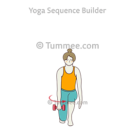 Forward Lunge Pose Internal Hip Rotation One Hand Weight Levelup-Poses ...