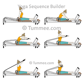 Front Rowing Exercise Bending Down Pilates Reformer Variations - 112 ...