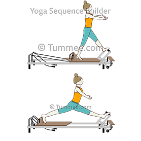 Front Split Exercise Pilates Reformer Preparatory-Poses | Tummee.com