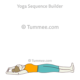 Full Body Stretch Pose Crossed Feet Upward Abdominal Lock (Supta ...