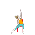 Gate Pose On Chair Yoga (Parighasana On Chair) | Yoga Sequences ...