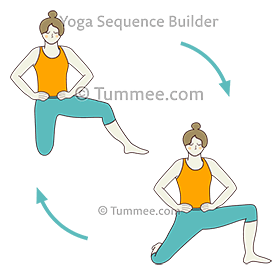 Gate Pose Variation Knee Bent Dynamic Warm Up Flow Yoga(Parighasana ...