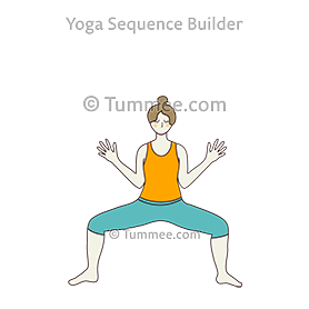 Goddess Pose Cactus Arms Variation Elbows (Utkata Konasana Cactus Arms ...