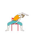 Gate Pose Chair Raised Arm (Parighasana Chair Uttana Hasta) Preparatory ...