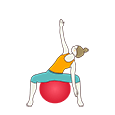 Revolved Goddess Pose Ball (Parivrtta Utkata Konasana Ball) Preparatory ...