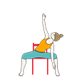 Revolved Goddess Pose Chair (Parivrtta Utkata Konasana Chair) Steps ...