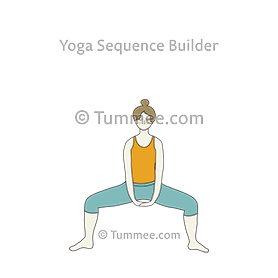 Goddess Pose Variation Fingers Yoga (Utkata Konasana Variation Fingers ...