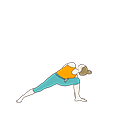 Half Bound Extended Side Angle Pose Elbow Knee Yoga (Ardha Baddha ...